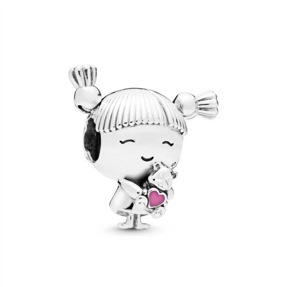 Pandora | Jewelry | New Pandora Girl Charm With Pink Enamel In Silver ...